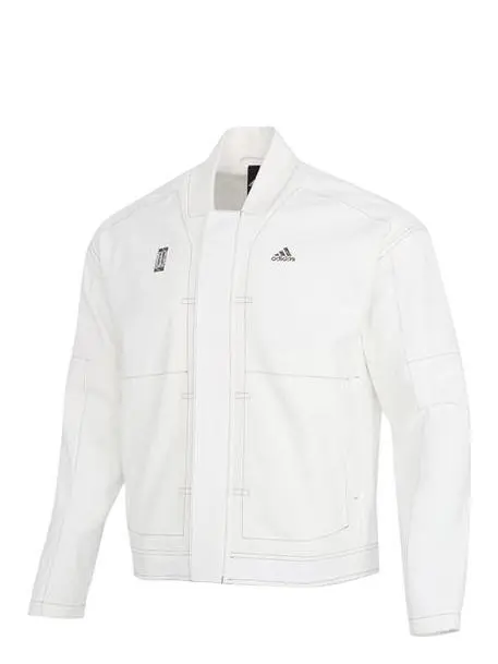 Adidas Wj Jkt Denim Series Casual Sports Woven Jacket - White