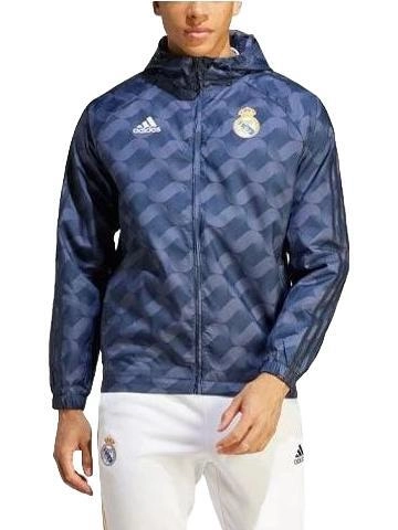 Adidas Real Madrid Dna 23/24 Windbreaker Jacket - Blue
