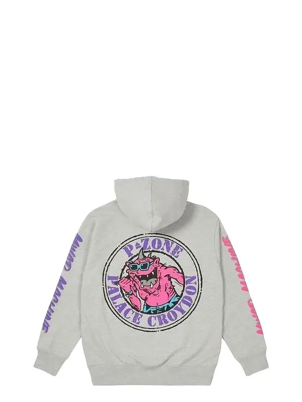 PALACE X M-zone Crossover Small Tri-ferg Pattern Hoodie - Gray
