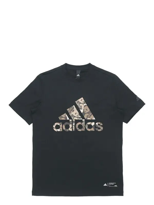 Adidas Panda Logo Short Sleeve T-shirt - Black