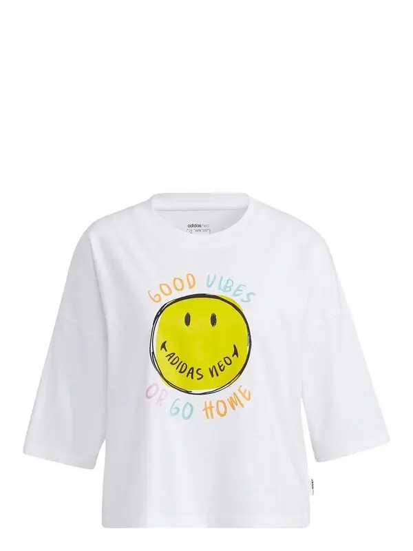 Adidas Neo Graphic Smiley T-shirt - White