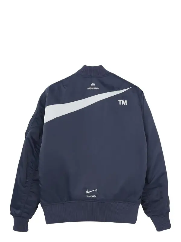 Nike Swoosh Therma-fit Reversible Padded Aviator Jacket - Blue