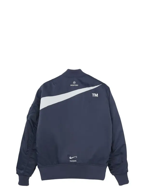 Nike Swoosh Therma-fit Reversible Padded Aviator Jacket - Blue