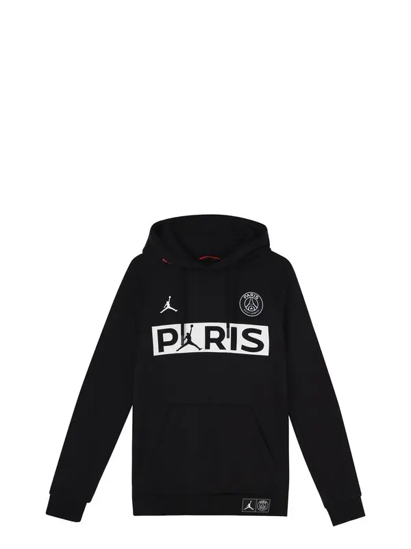 JORDAN X Paris Saint-germain Psg Logo Print Hoodie - Black
