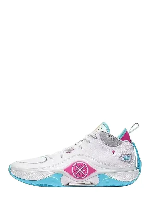 LI-NING Wade Shadow 5 "buzzer Beater" Athletic Sneakers - White/blue/pink