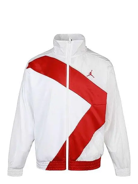 JORDAN Air Stand Collar Sports Windbreaker Jacket - White