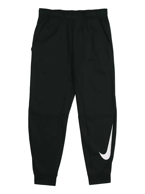 Nike Therma Tapered Swoosh Fleece Lined Sports Training Long Pants - Black