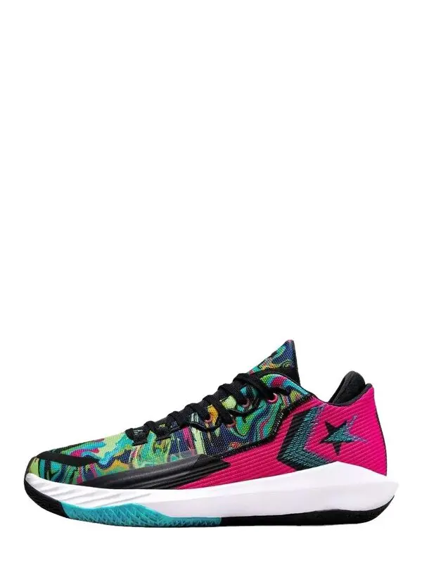 CONVERSE Chuck Taylor All Star Bb Jet Low "marbled" Athletic Sneakers - Pink/black/blue