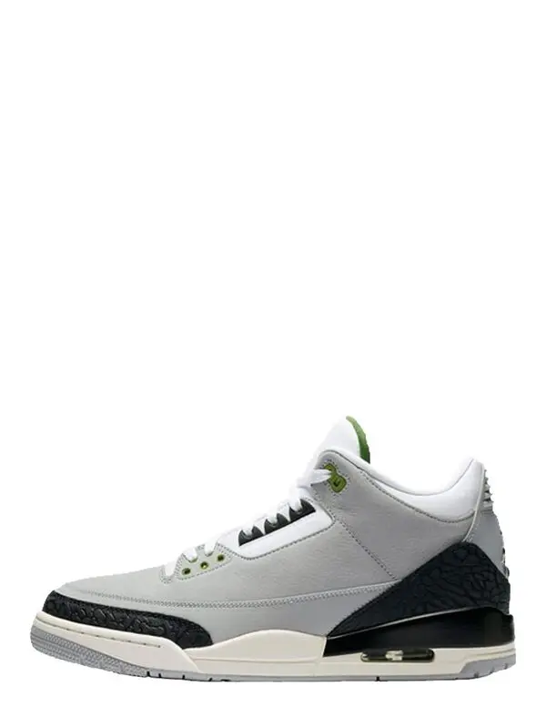 JORDAN 3 Retro "chlorophyll" Sneakers - Lt Smoke Grey/chlorophyll-black-white