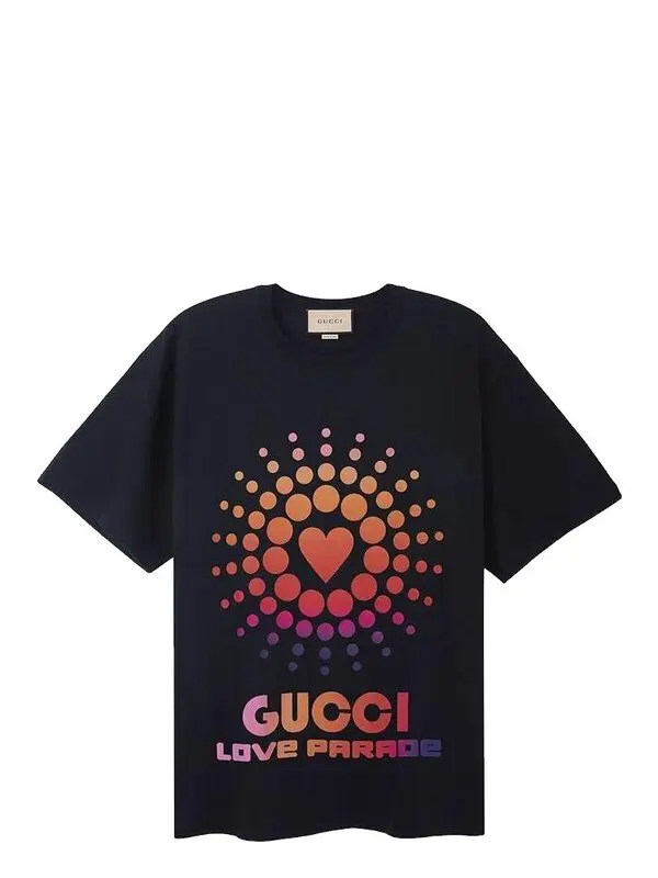 Gucci Love Parade Cotton T-shirt - Black
