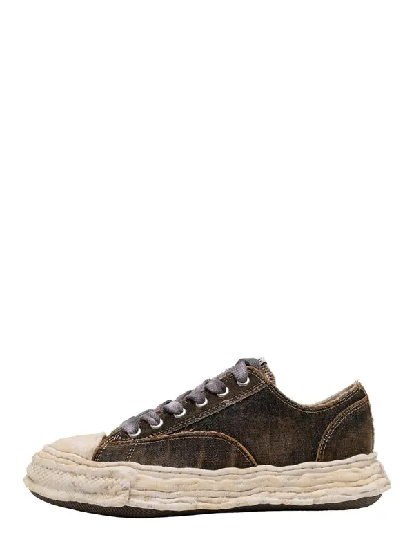 Mihara Yasuhiro Peterson Washed Denim Sneakers - Black