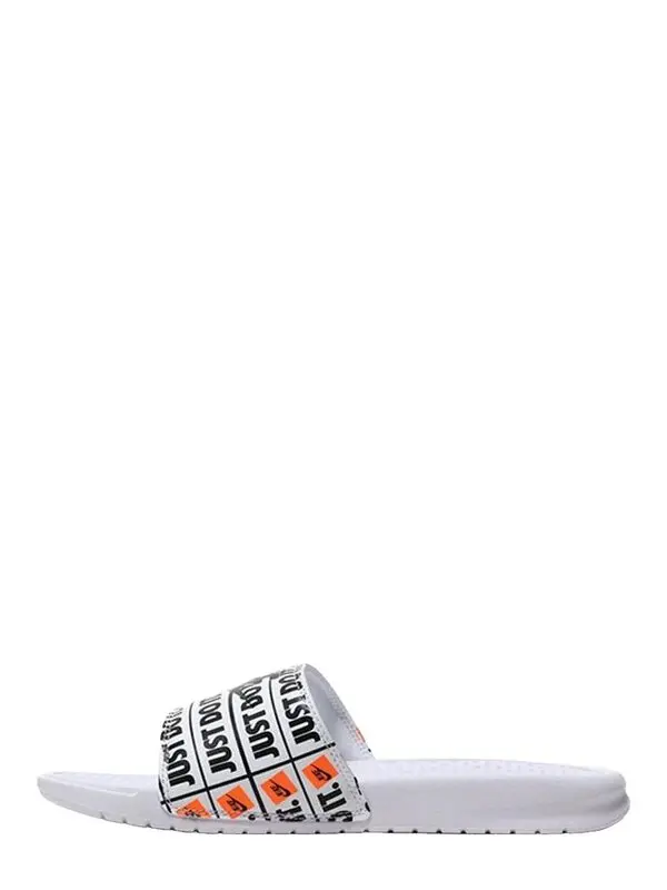 Nike Benassi Slide "just Do It Print - Black/white