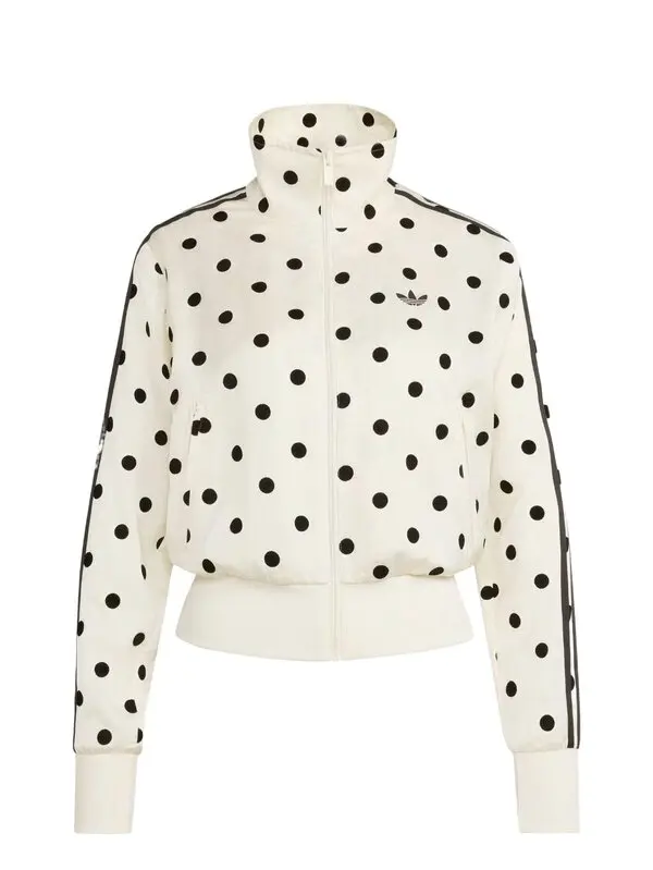 Adidas Satin Polka Dot Track Jacket - Off White