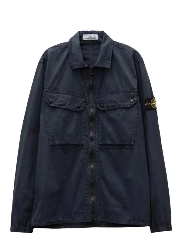 Stone Island Old Effect Overshirt - Navy Blue