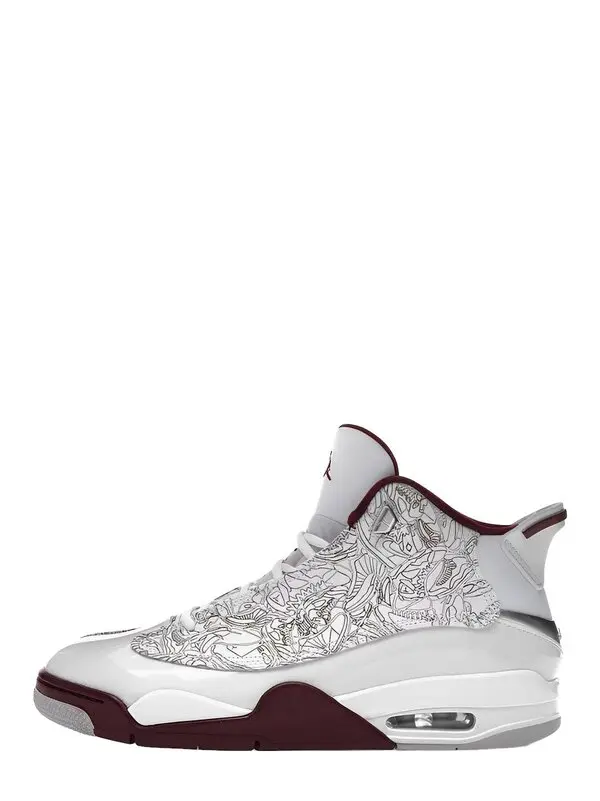 JORDAN Air Dub Zero Sneakers - White/cherrywood Red/metallic Silver