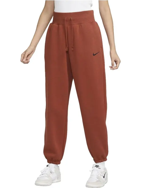 Nike Phoenix Fleece High-waisted Oversized Tracksuit Bottoms - Rugged Orange/black