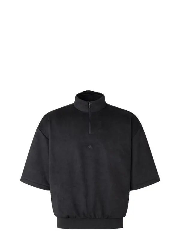 Adidas Basketball Sueded 3/4 Half-zip Sweatshirt - Carbon