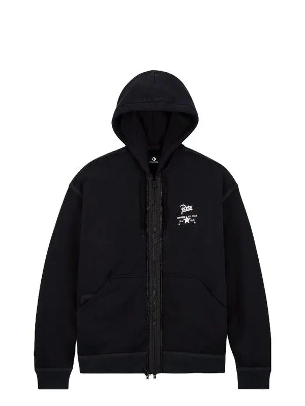 CONVERSE X Patta Four-leaf Clover Utility Fleece Hoodie - Black