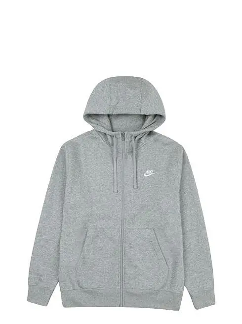 Nike Club Fleece Full-zip Hoodie - Grey