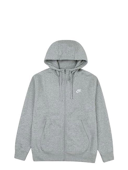 Nike Club Fleece Full-zip Hoodie - Grey
