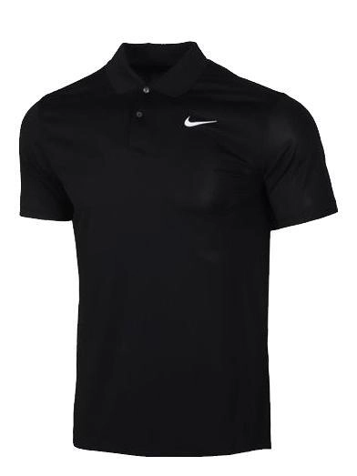 Nike Logo Quick Dry Breathable Sports Short Sleeve Polo Shirt - Black