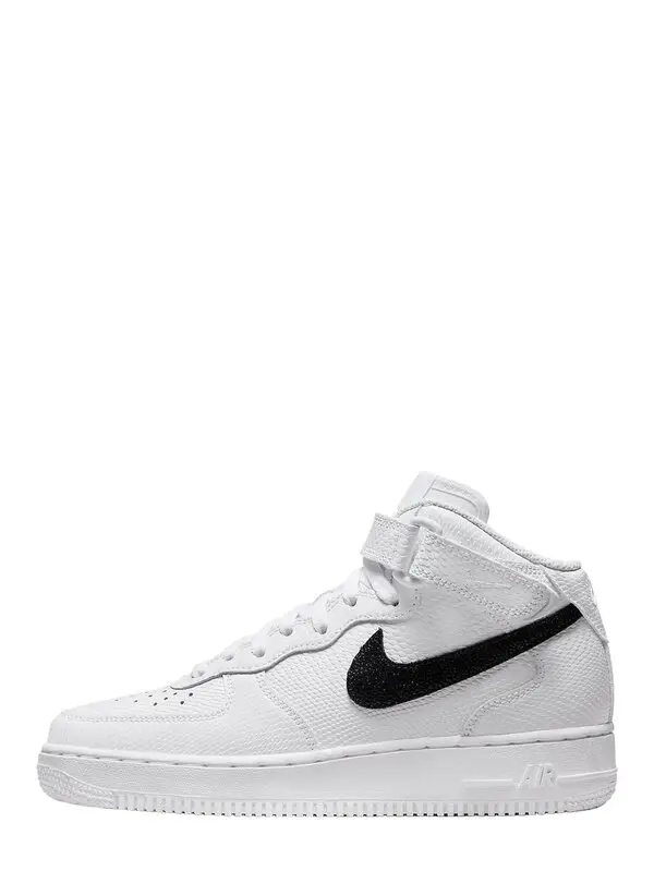 Nike Force 1 '07 Mid "white Snakeskin" Sneakers - White/black
