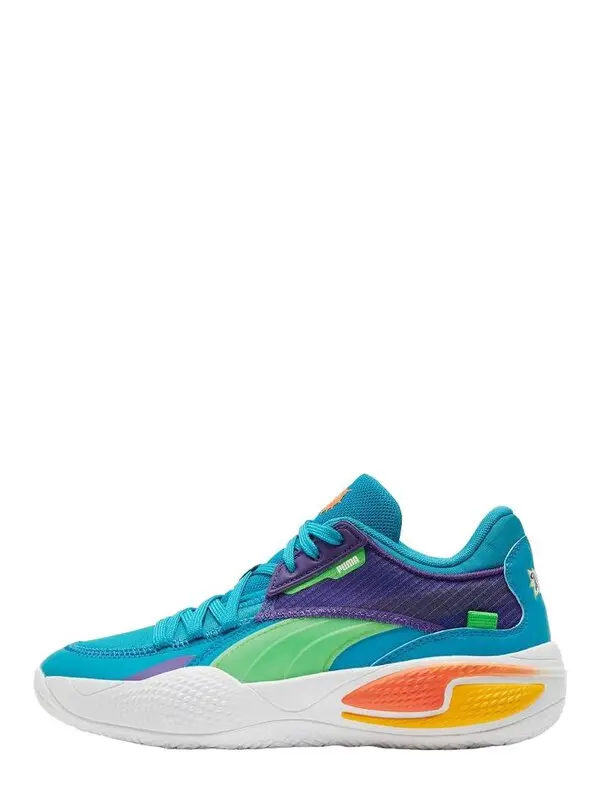 PUMA Court Rider Low Top Sneakers - Blue/green/orange