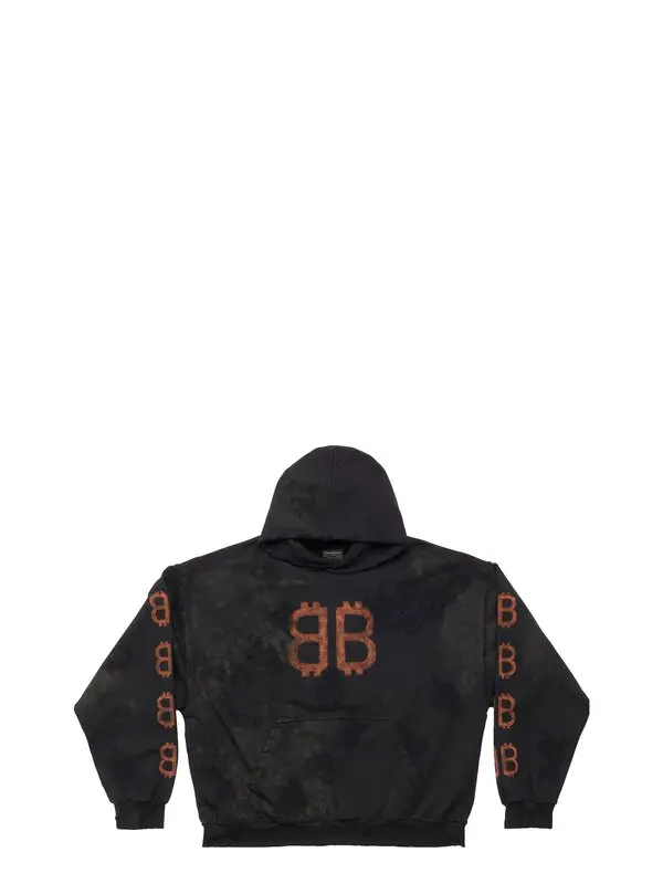 Balenciaga Crypto Hoodie Medium Fit - Black Faded