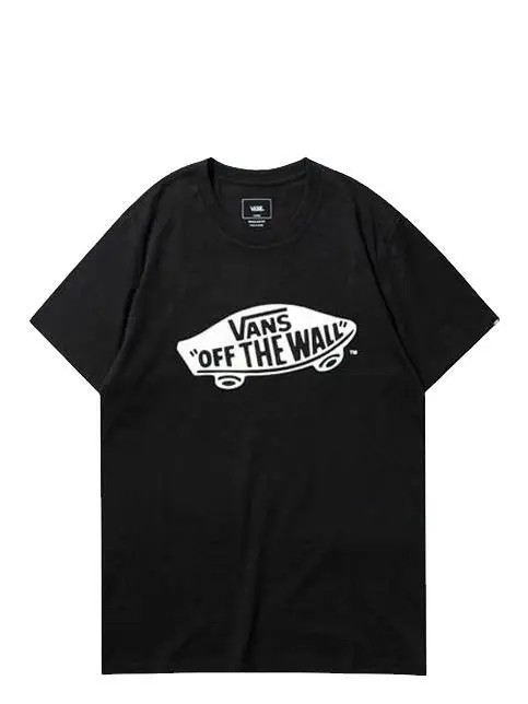 VANS Off The Wall Classic Printing Short Sleeve Couple Style - Black
