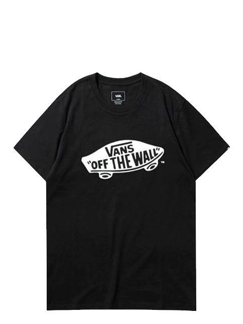 VANS Off The Wall Classic Printing Short Sleeve Couple Style - Black