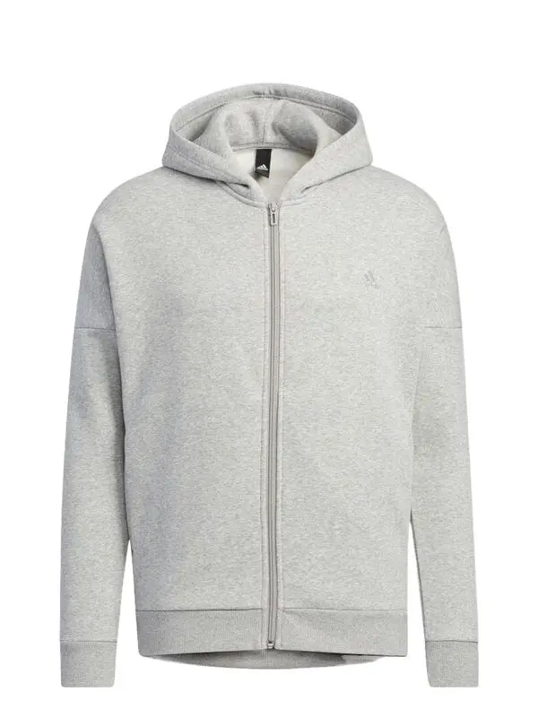 Adidas Zipper Hooded Jacket With Alphabet Print - Default Color