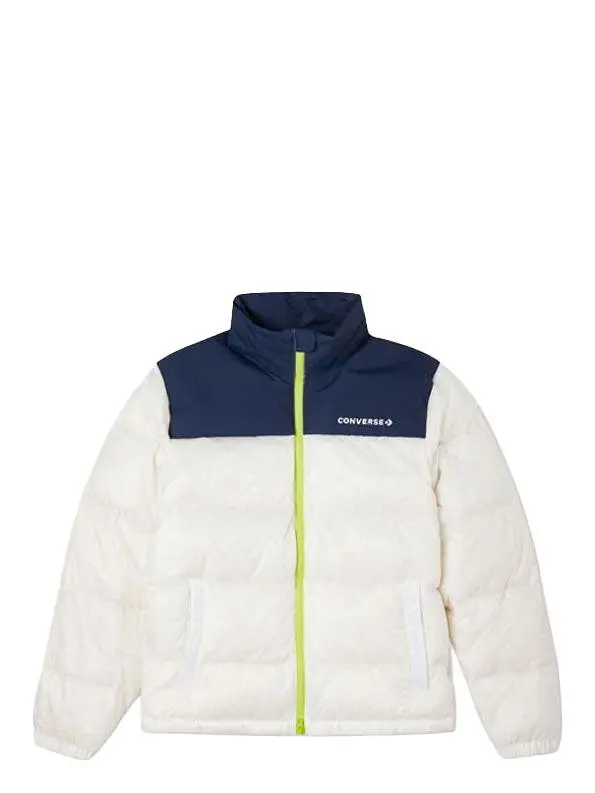 CONVERSE Short Down Jacket - White/midnight Navy