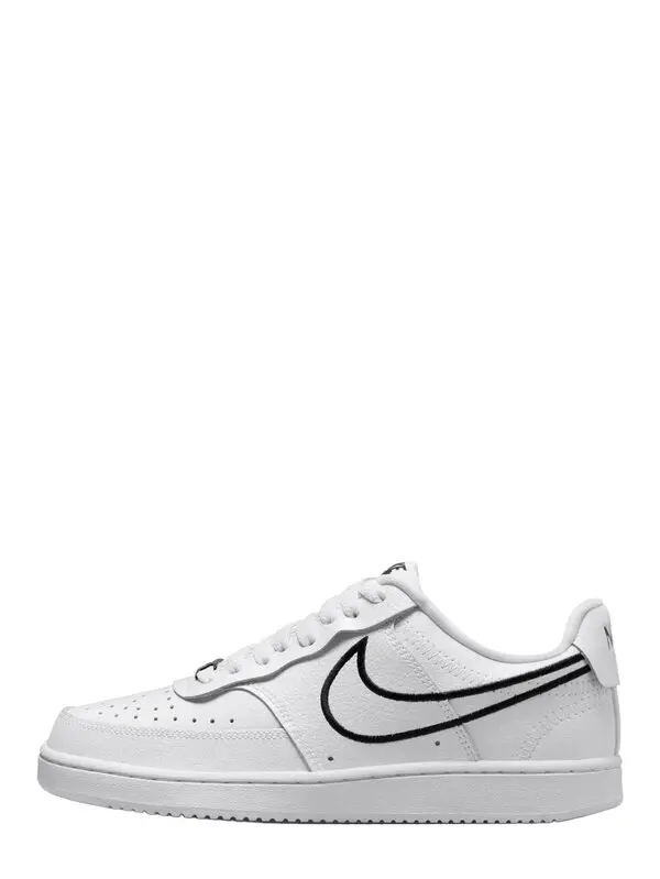 Nike Court Vision Low Premium Sneakers - White/metallic Silver/black