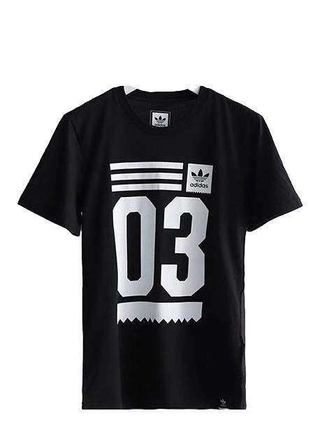 Adidas Originals Numeric Printing Round Neck Short Sleeve - Black