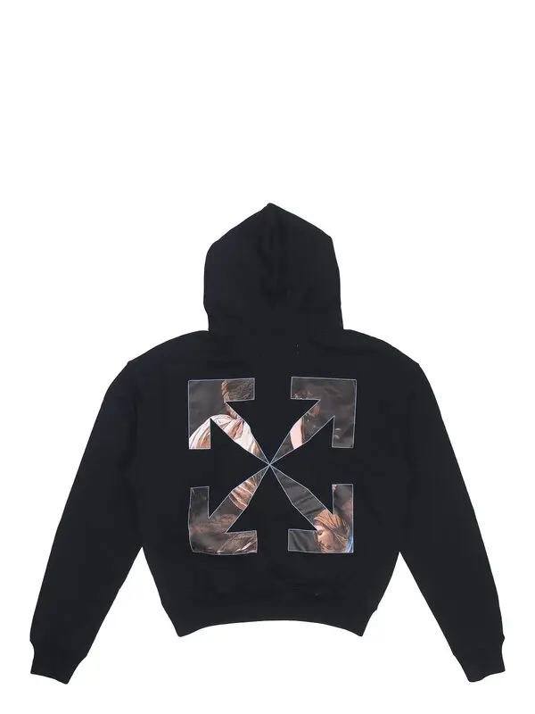Off-White Caravaggio Printed Long Sleeve Hoodie - Black