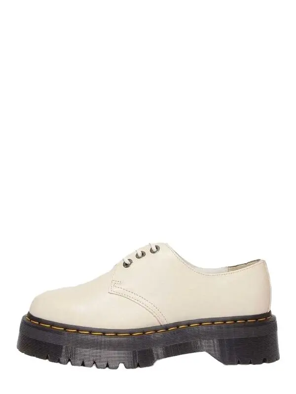 Dr. Martens 1461 Pisa Leather Platform Shoes - Parchment Beige