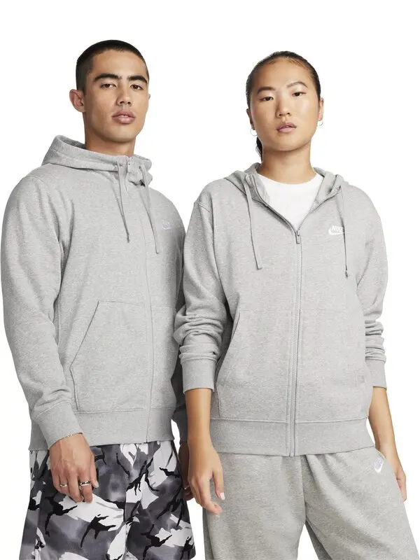 Nike Basic Chest Logo Hooded Zipper - Grey