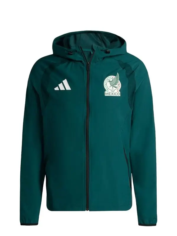 Adidas Mexico Tiro Travel Full Zip Hooded Windbreaker - Aurora Ivy