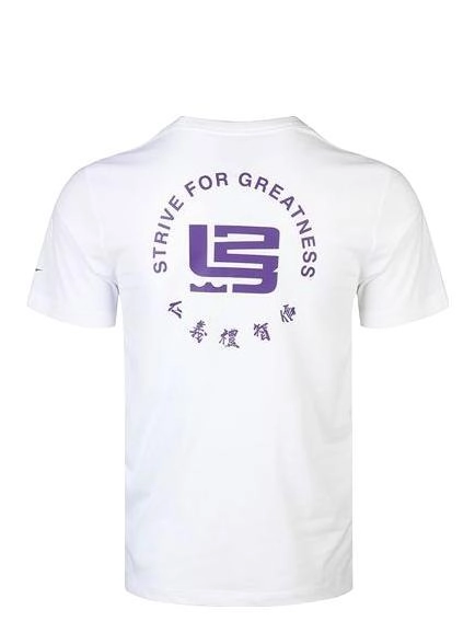 Nike Strive For Greatness Lebron James Round Neck Short Sleeve - White