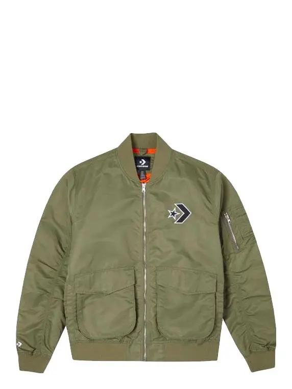 CONVERSE Logo Aviator Jacket - Green