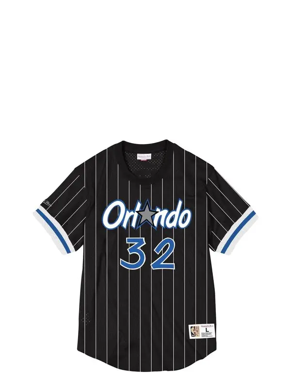 Mitchell & Ness X Nba Orlando Magic Name And Number Mesh T-shirt 'shaquille O'neal 32 - Black/blue