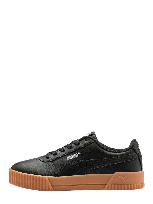 PUMA Carina Leather Low Top Sneakers - Black