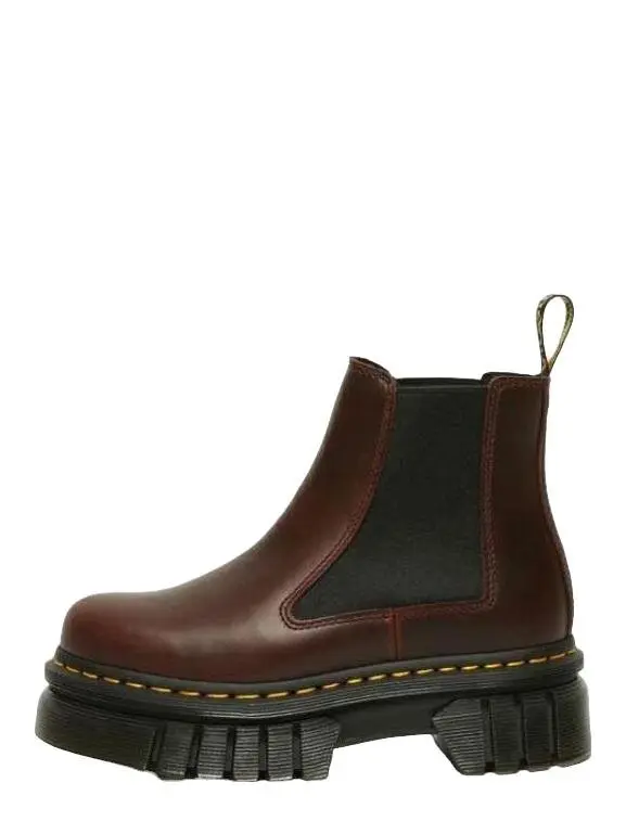 Dr. Martens Audrick Brando Leather Platform Chelsea Boots - Brown