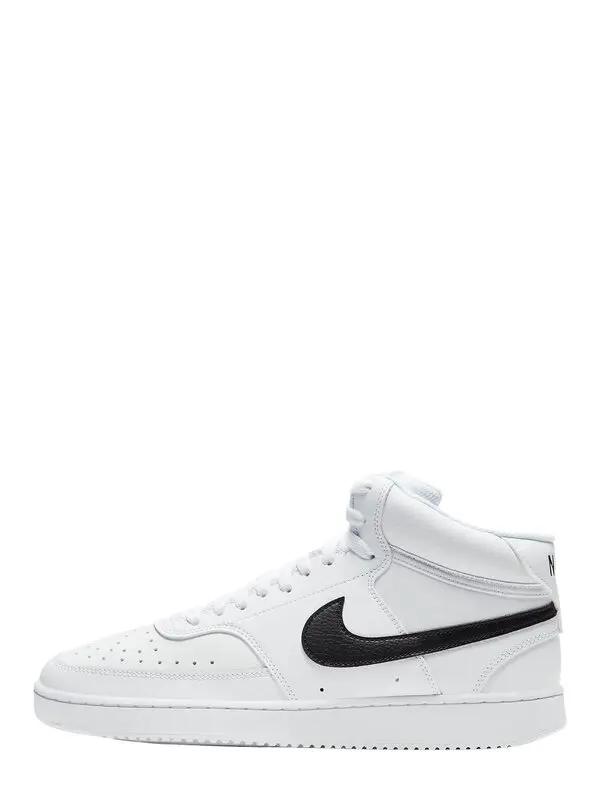 Nike Court Vision Mid Top Sneakers - White/black
