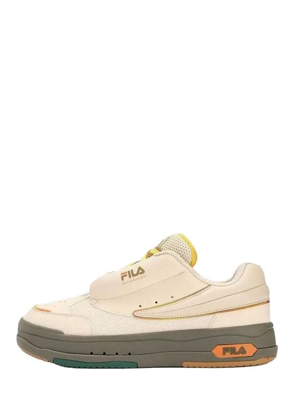 FILA Mix Low Skate Shoes - Cream White/yellow/green