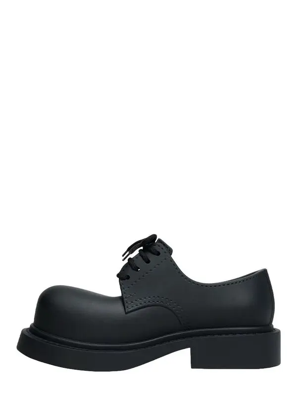 Balenciaga Steroid Derby Lace Up Leather Shoes - Black
