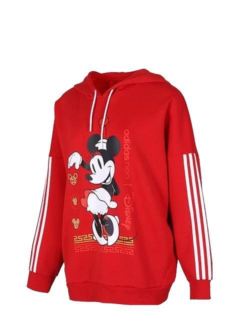 Adidas Neo X Disney Mickey Mouse Crossover Hoodie - Red