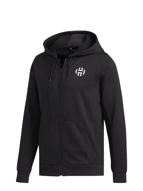 Adidas Logo Print Hooded Zipper Jacket - Default Color