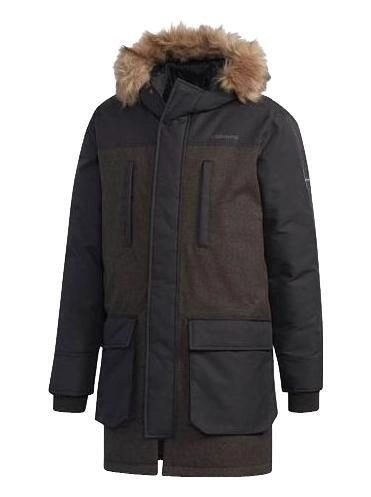 Adidas Neo Parka With Faux Fur Trimmed Hood - Black