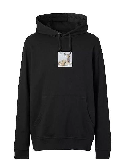 Burberry Printed Cotton Hoodie - Tan